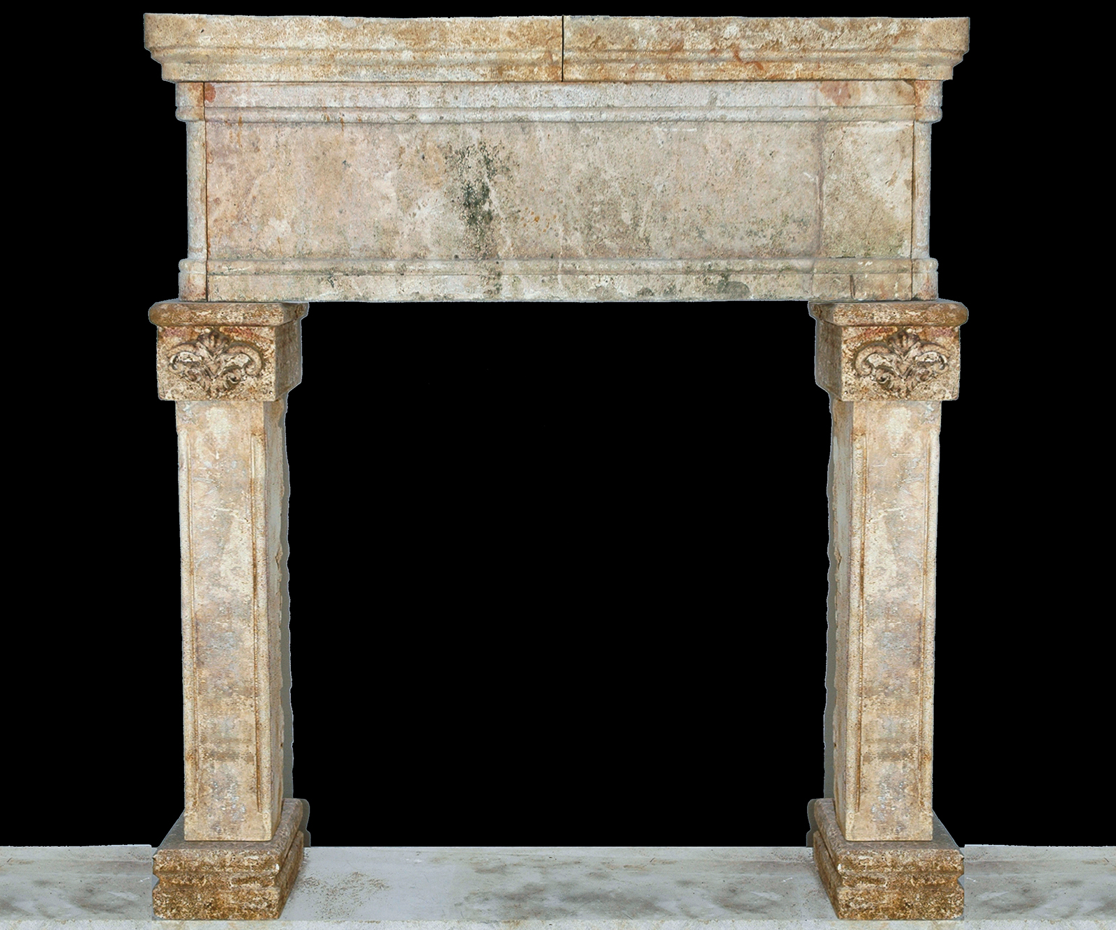 Antique Limestone Fireplace – Monolithic Stone