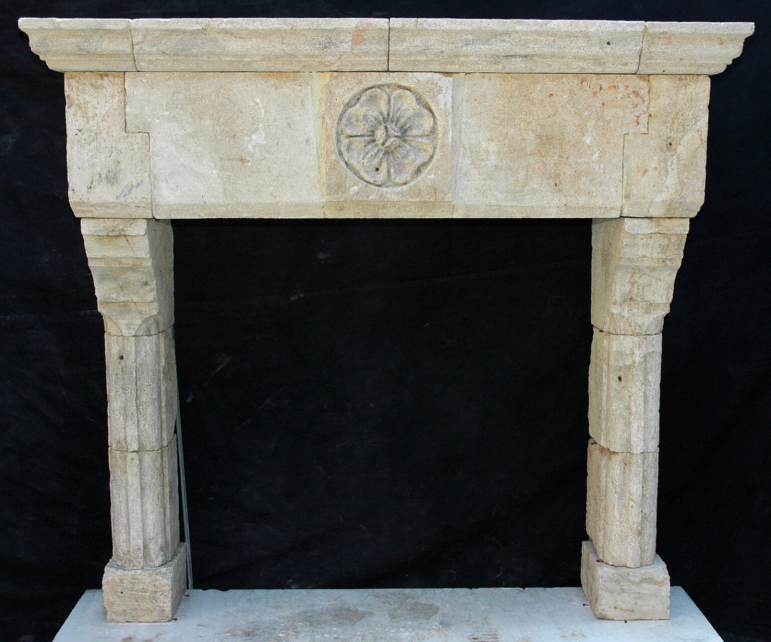 Antique Limestone Fireplace – Monolithic Stone
